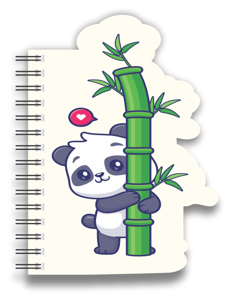 Shape cutting notebook